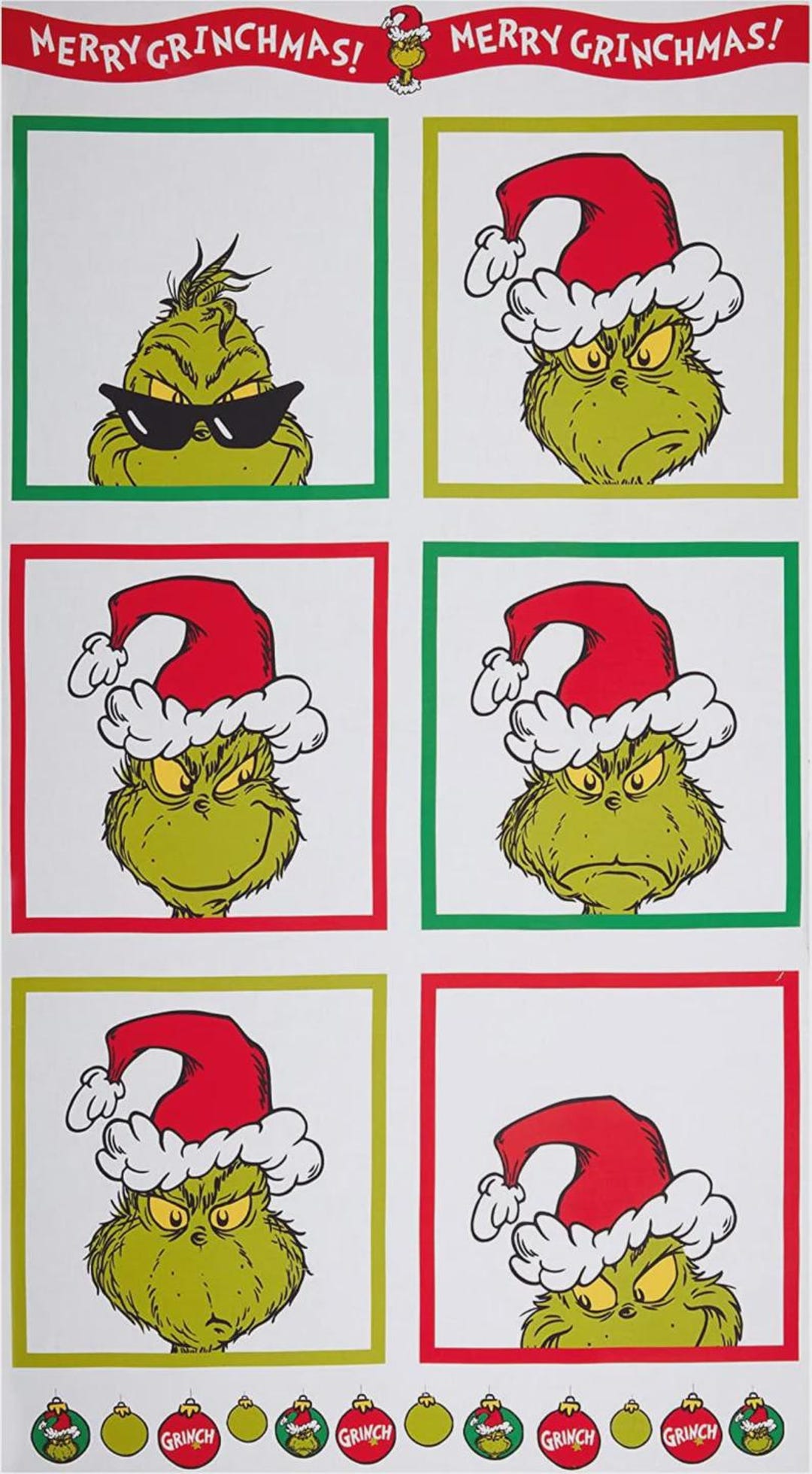 How the Grinch Stole Christmas Block Panel by Dr. Seuss Enterprises for ...