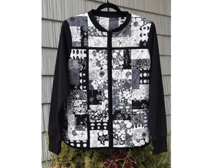 PDF Pattern for a Playing With Panels Quilted Sweatshirt Jacket by J ...