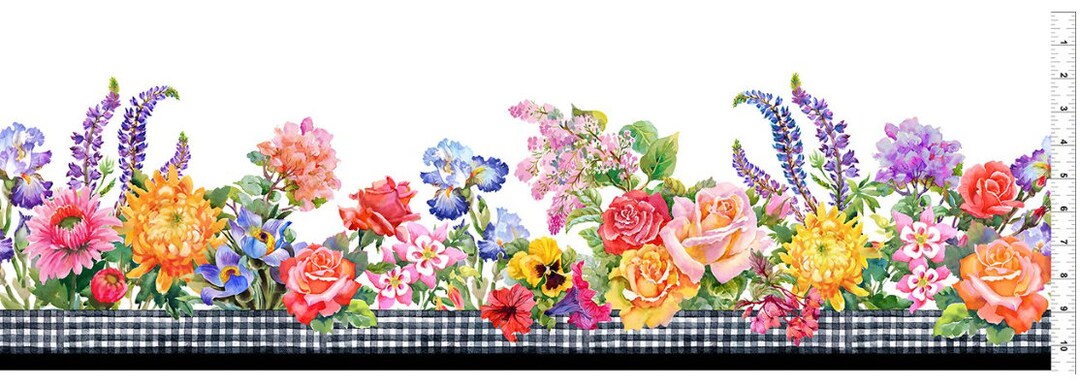 Decoupage Border by Jason Yenter for in the Beginning Fabrics. 2DC 1 - Etsy