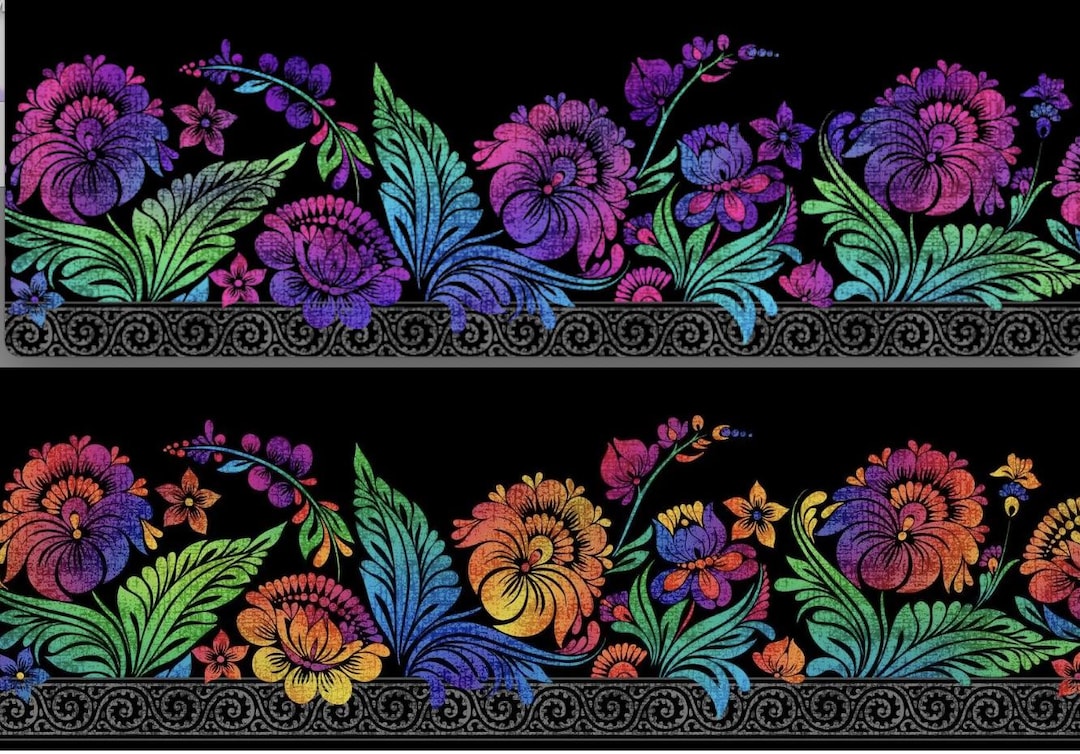 Vivid Borders by Jason Yenter for in the Beginning Fabrics. 1VIV-1 ...