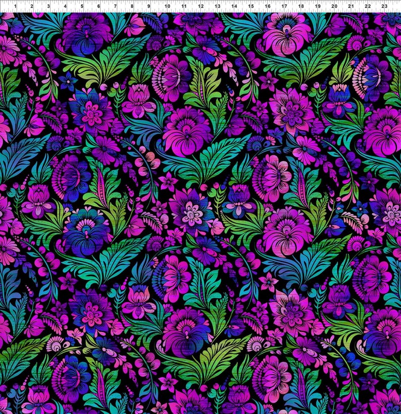 Vivid Borders by Jason Yenter for in the Beginning Fabrics. 1VIV-1 ...