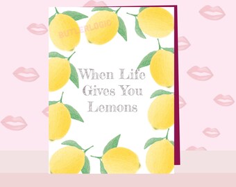 Lemon Birthday Card | Etsy