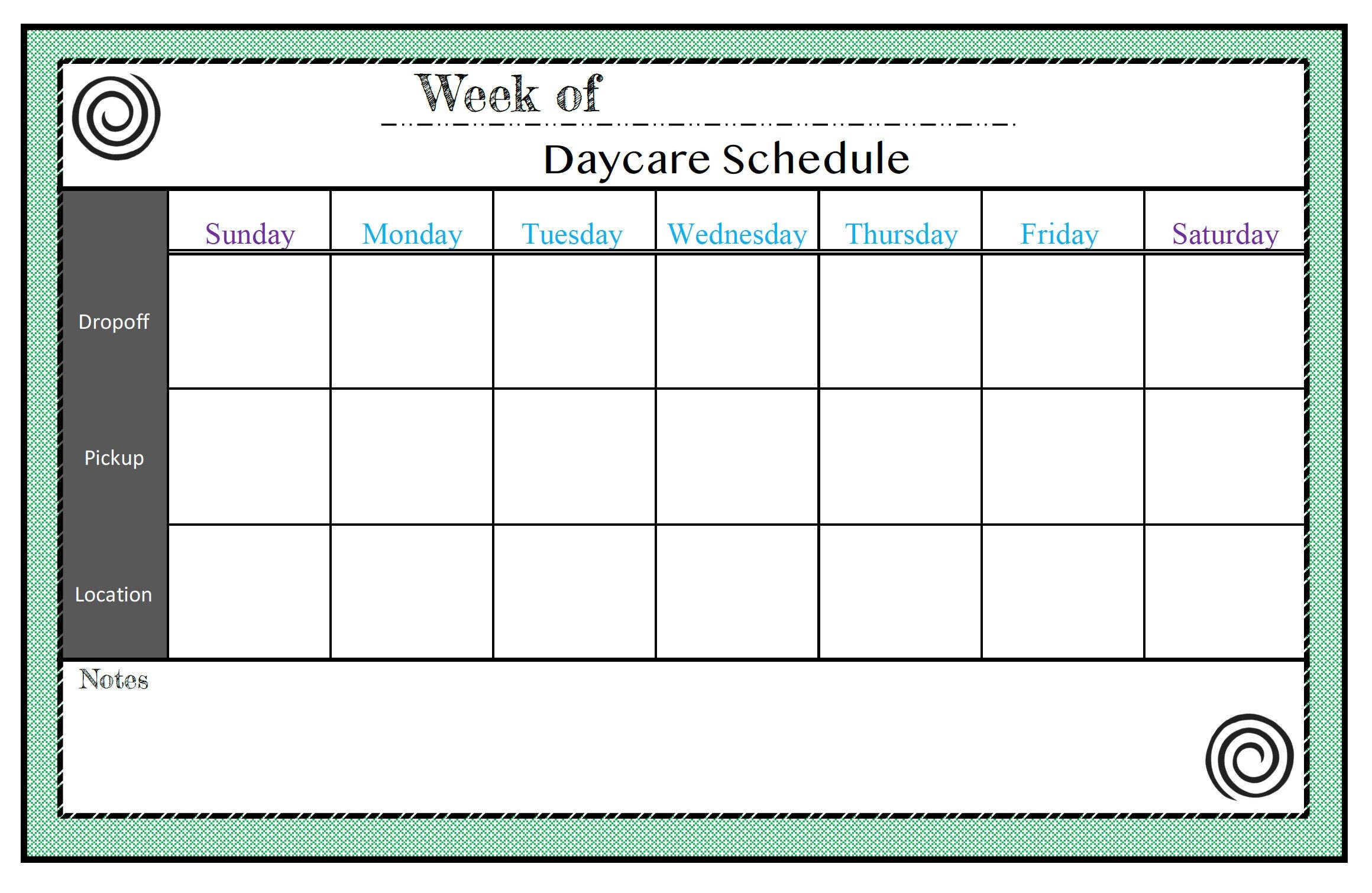 Daycare Schedule Template Free Daycare Schedule Template Free