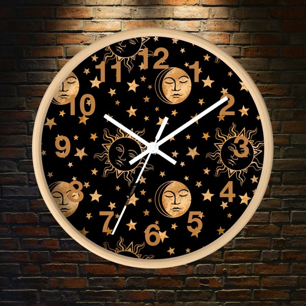 Sun Wall Clock - Etsy