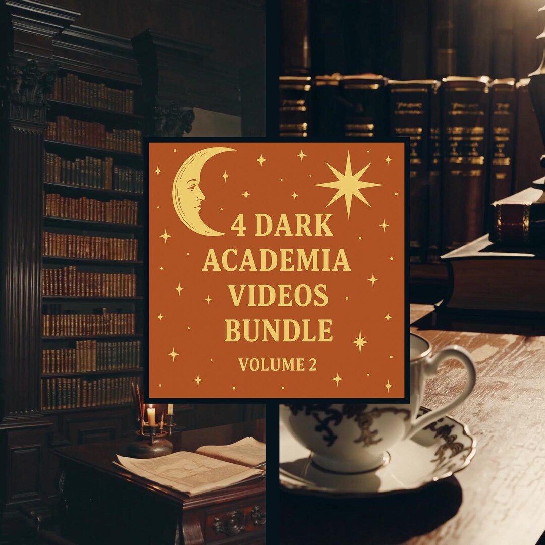 Dark Academia Aesthetic Video Pack – Volume 2 | 4 Vertical MP4 Loops ...