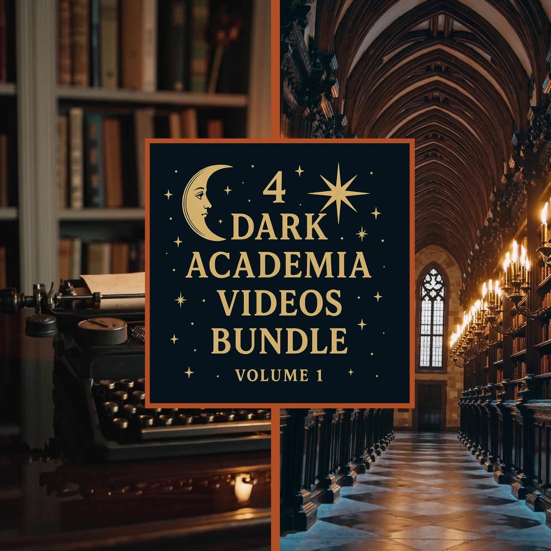 Dark Academia Aesthetic Vertical Video Bundle – 4 MP4 Loops for Reels ...