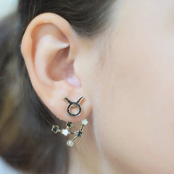 Taurus Earrings - Etsy