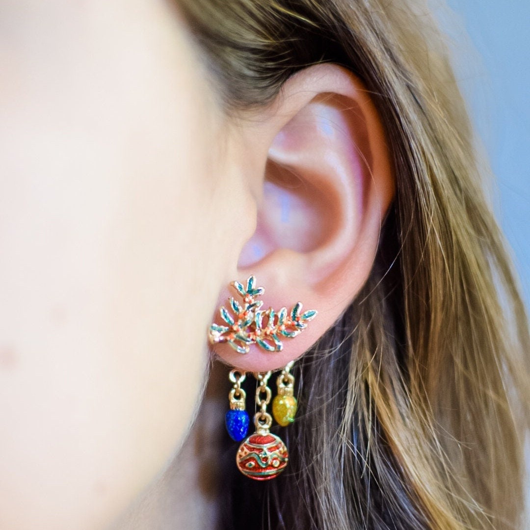 Christmas Earrings. Holidays Earrings. Christmas Lightbulb Earrings ...