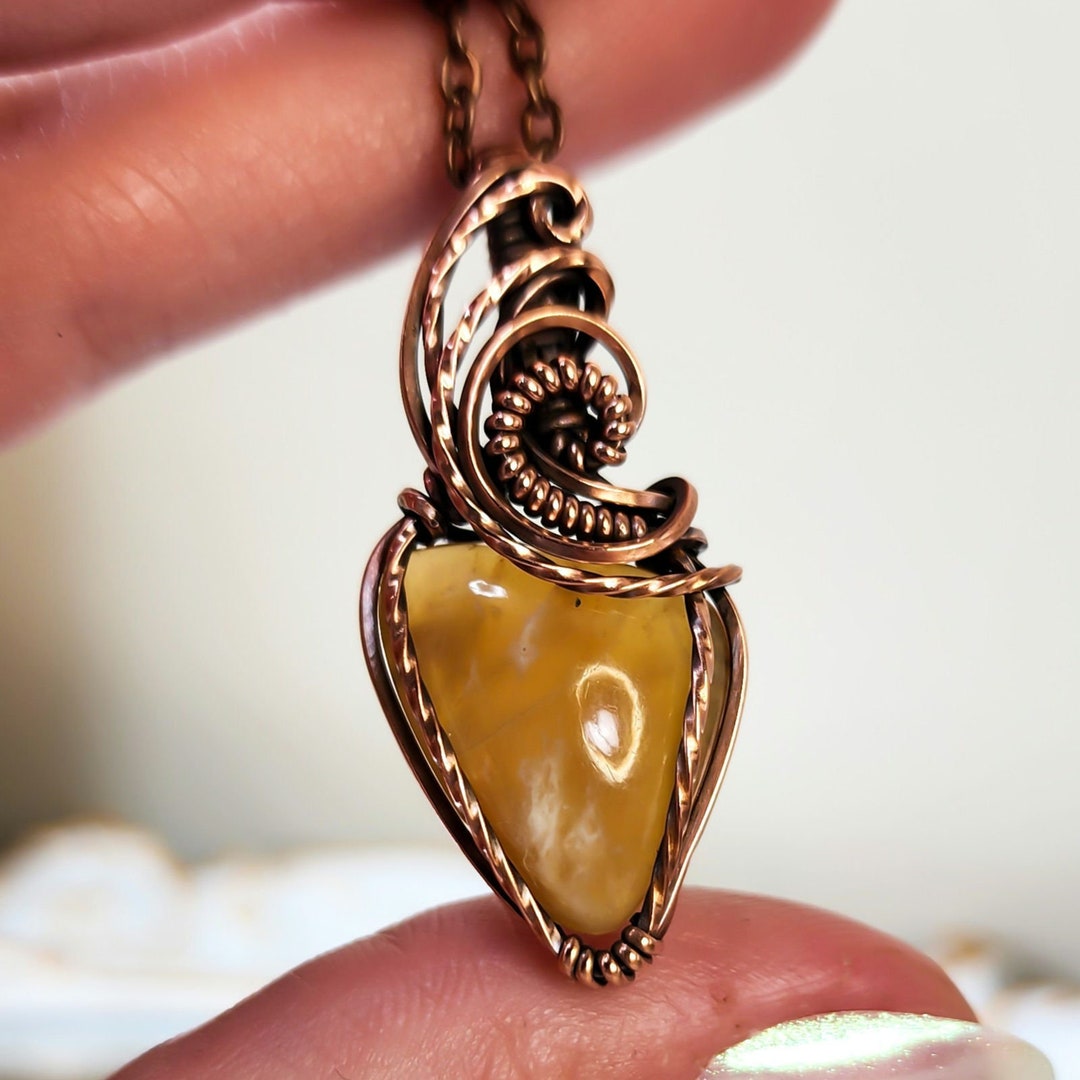 Imperial Topaz, Vintage Gothic, Elven Jewelry, Wire Wrapped, Gifts for ...