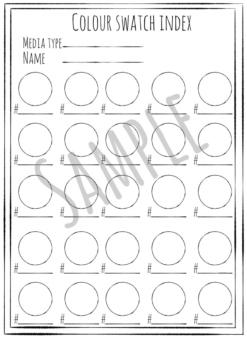 Little Darlings colouring Diary PDF Colour Swatch Index/page Tracker ...