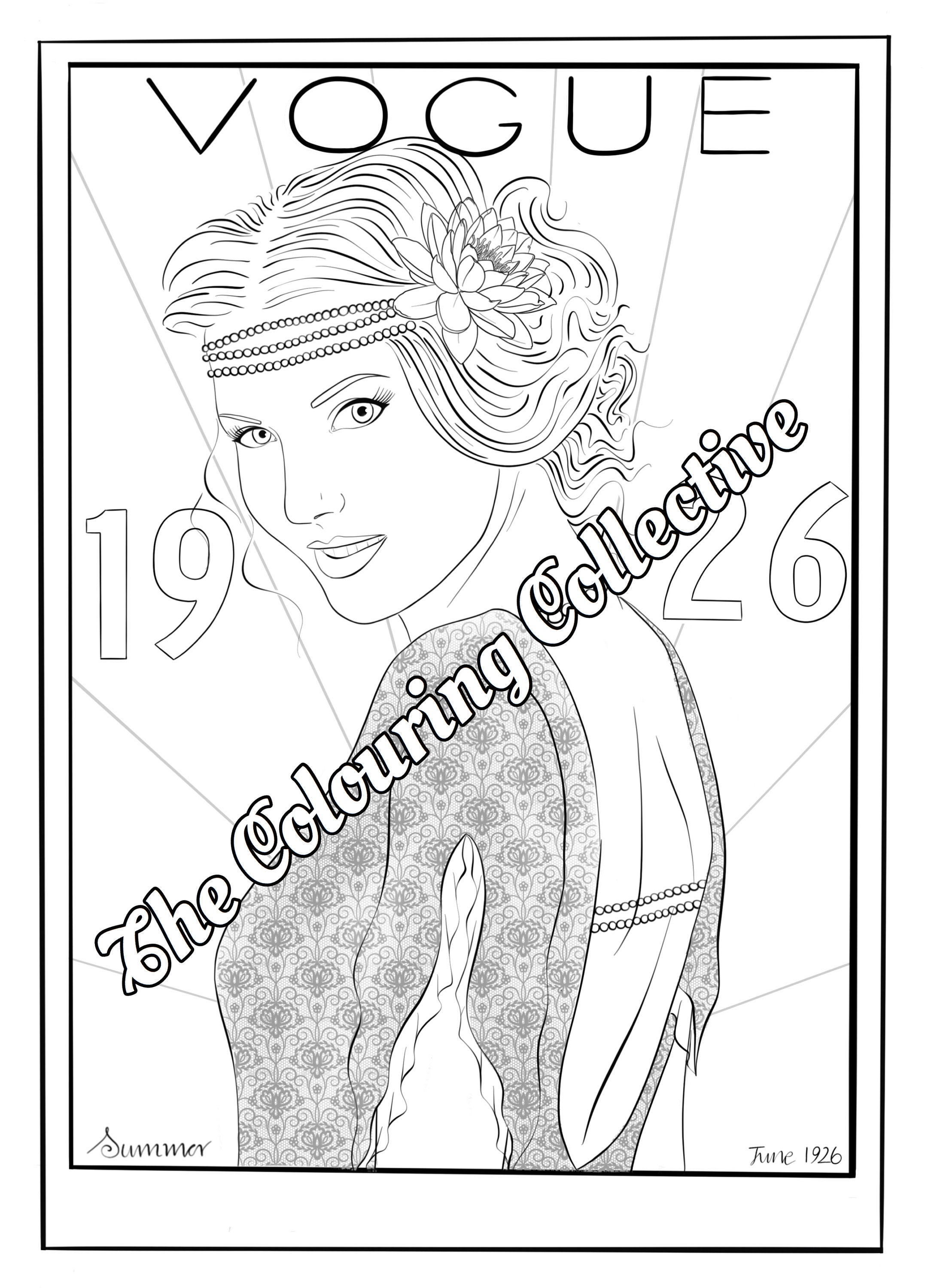 1920s Flapper Pack 1 Adult Colouring Pages Set of 3 Digital - Etsy