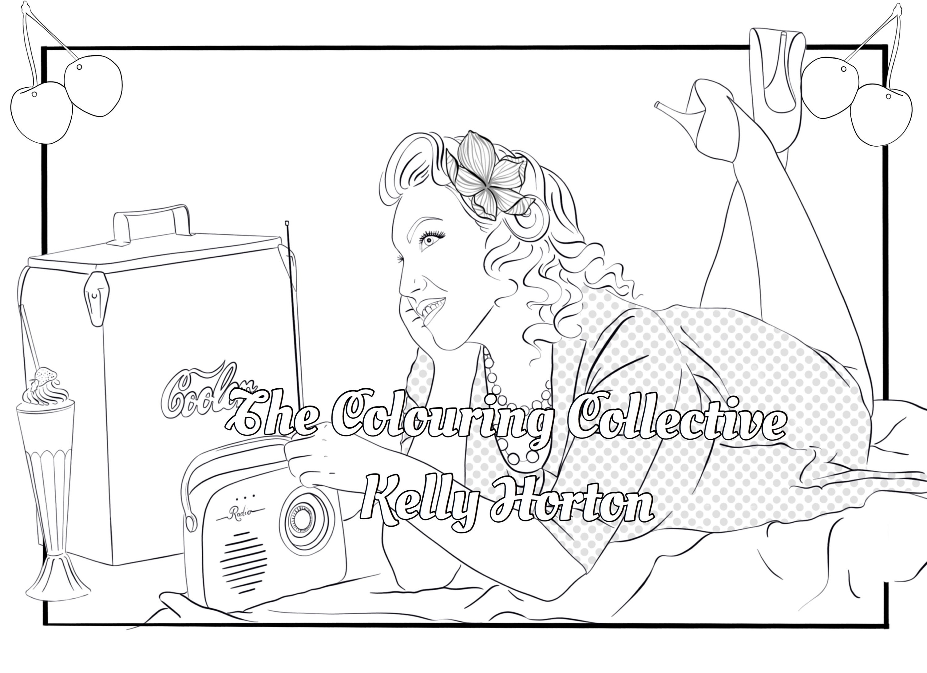Vintage 1950s Rockabilly Adult Colouring Pages / Digital - Etsy