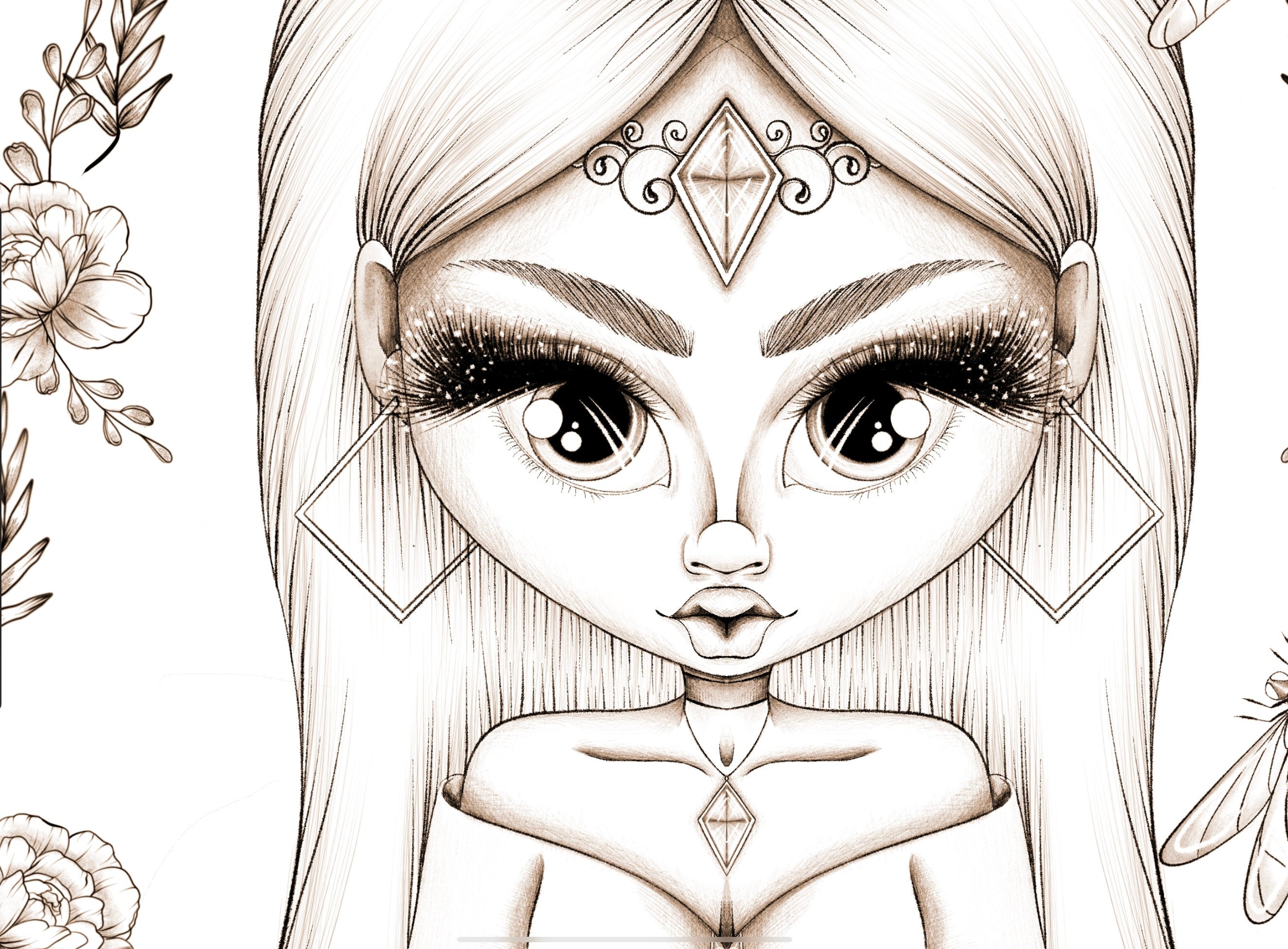 The Darling Collection khaleesi-greyscale Sepia Digital Colouring Page ...