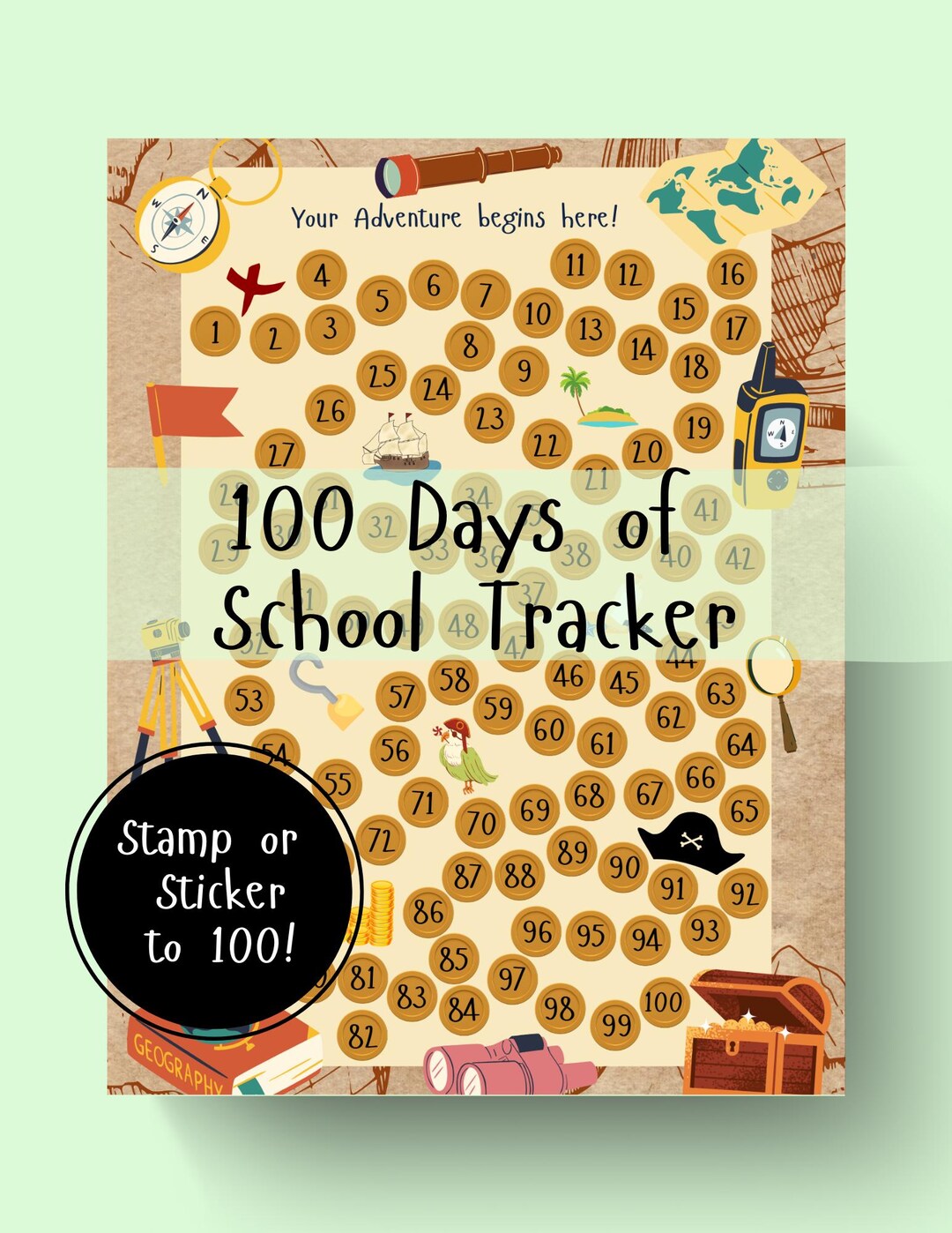 100th Day of School Tracker Homeschool Classroom Decor Party Countdown ...