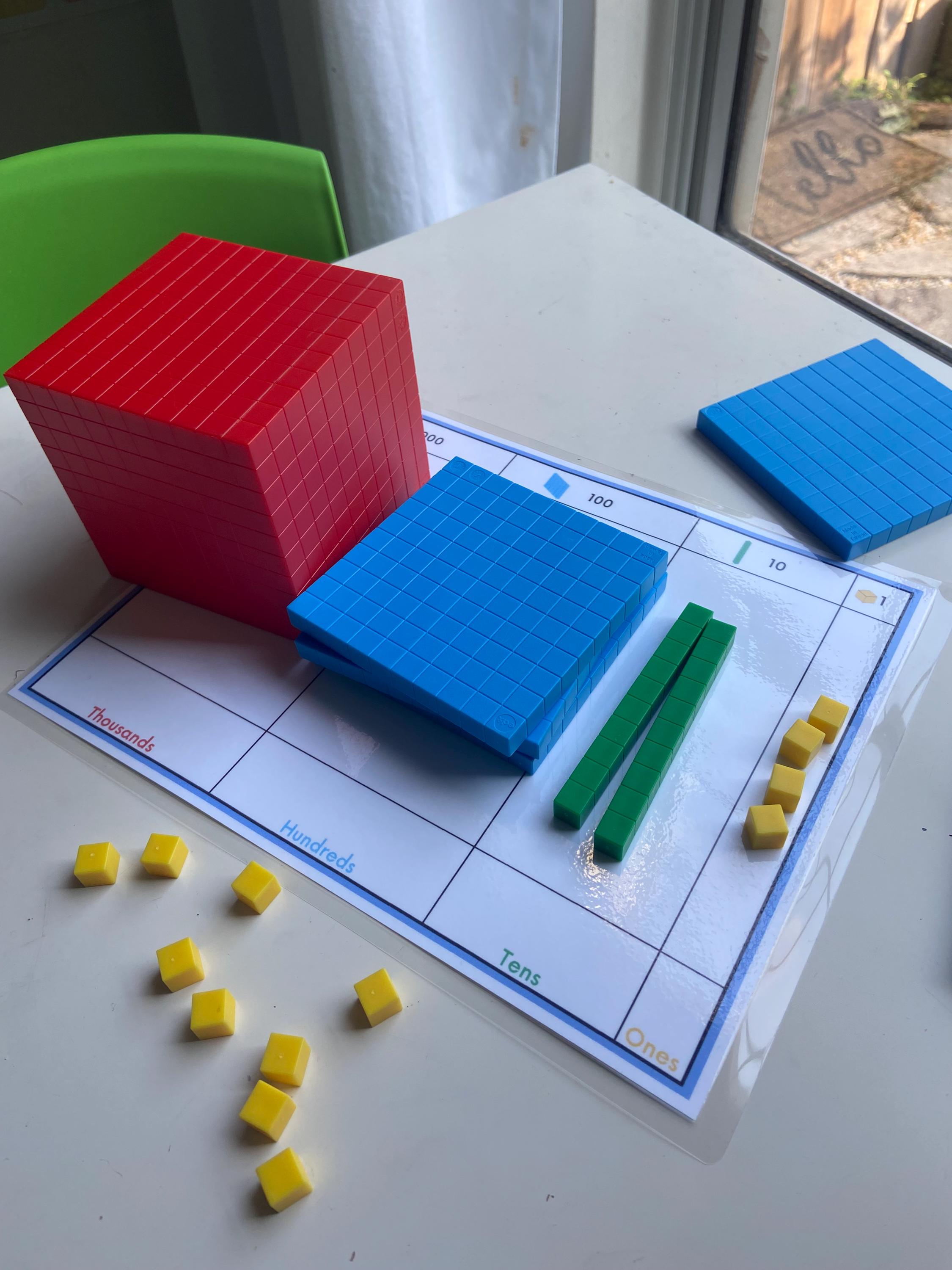 Place Value Mat Base 10 Learning Chart - Etsy