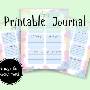 Monthly Journal Recap Homeschool Teacher Record Keeping Monthly Recap ...