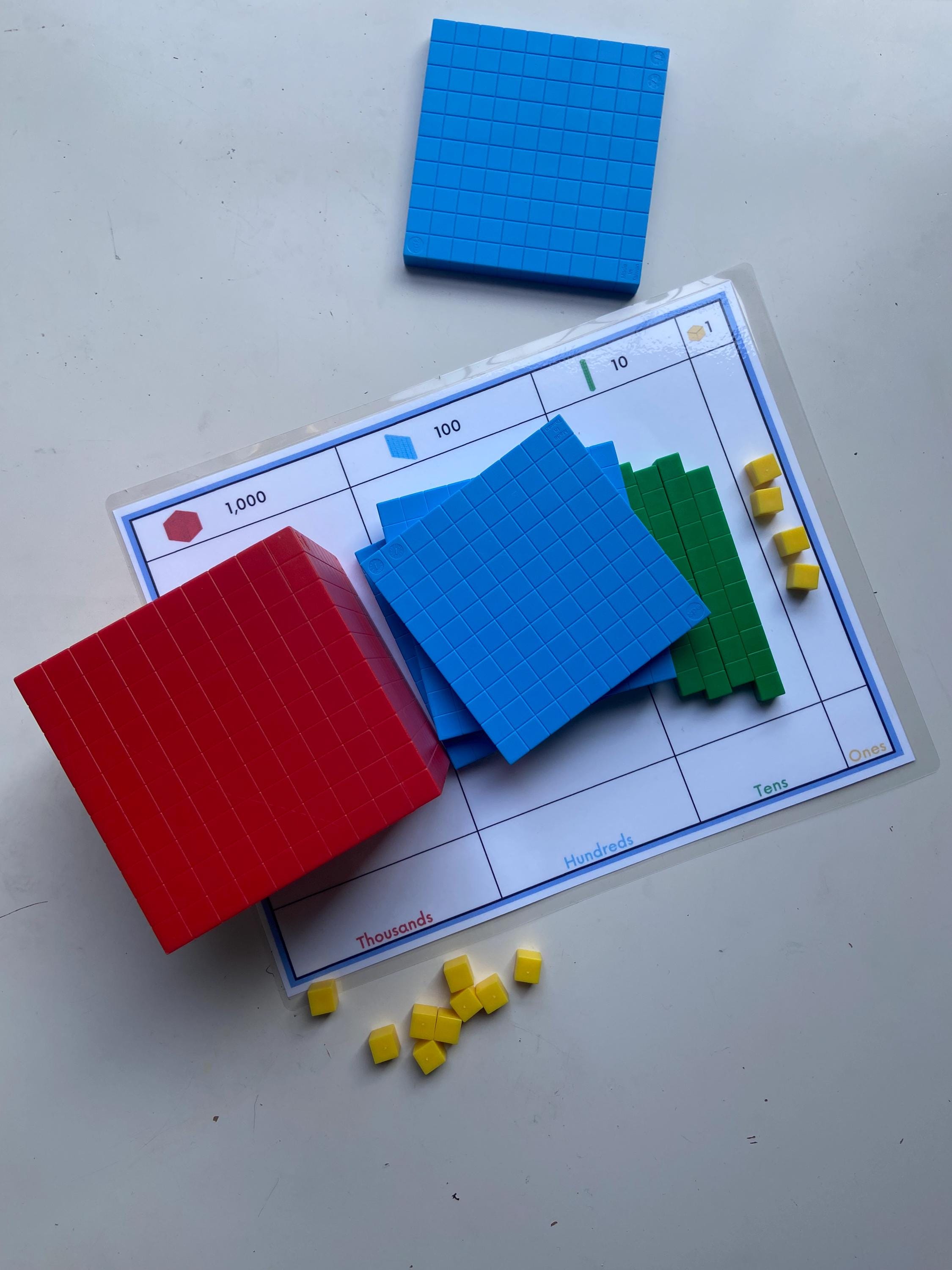 Place Value Mat Base 10 Learning Chart - Etsy