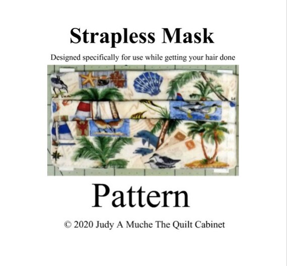 Strapless Mask Pattern | Etsy