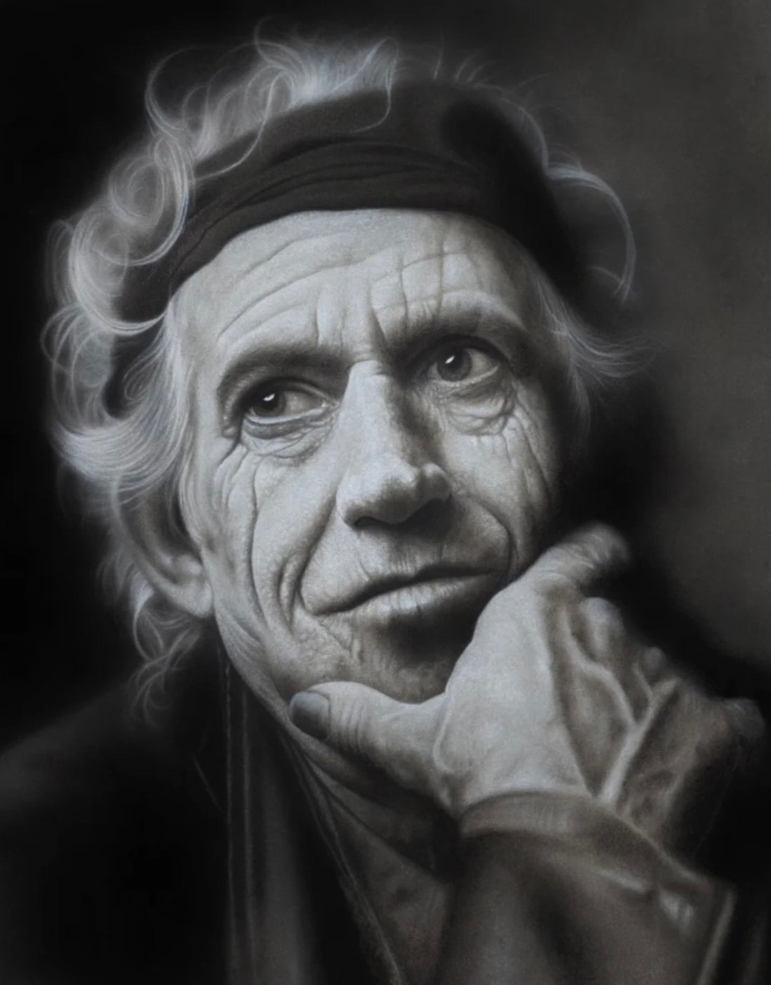 Keith Richards Drawing - Etsy