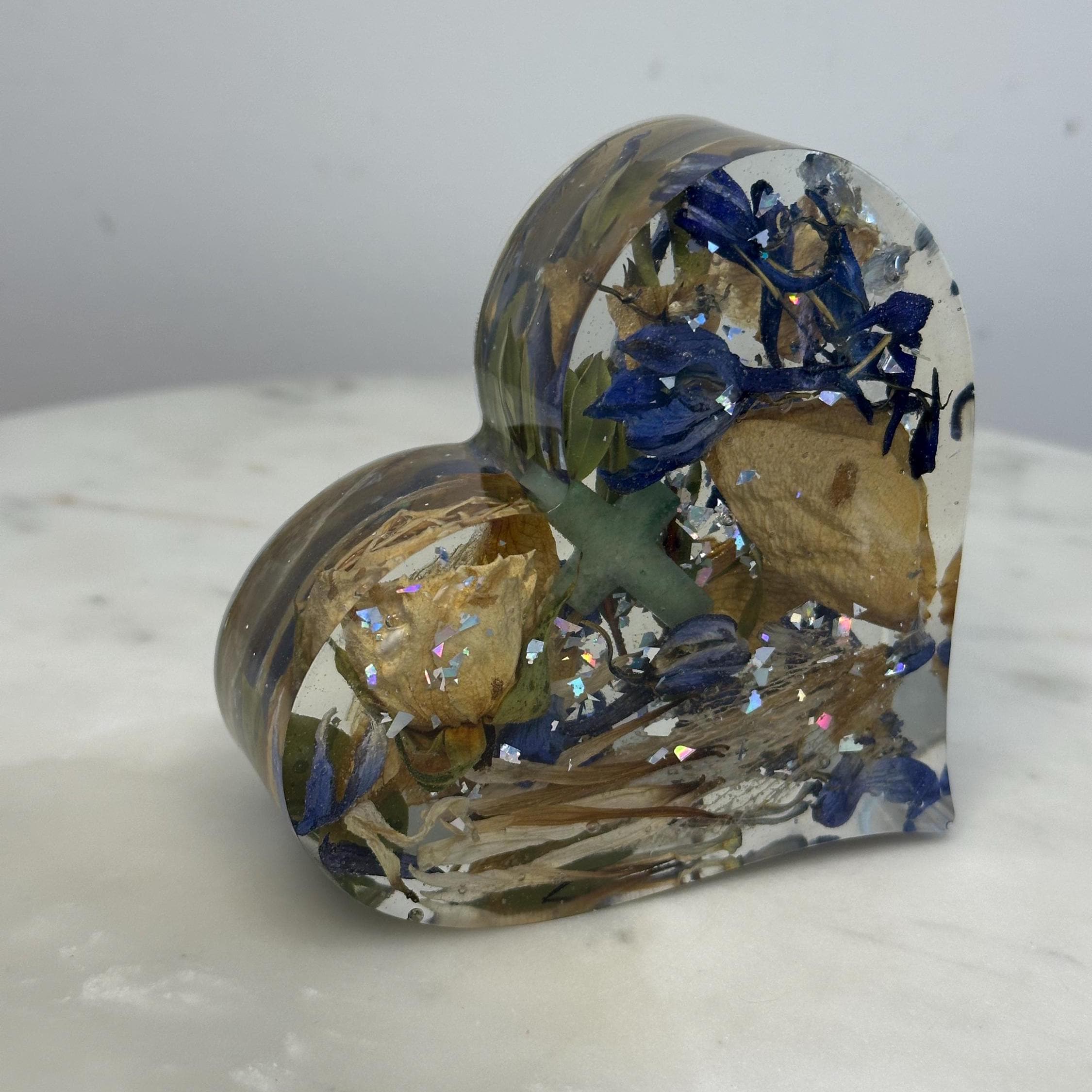 Custom Flower Epoxy Resin Keepsake | Flower Preservation | Wedding ...