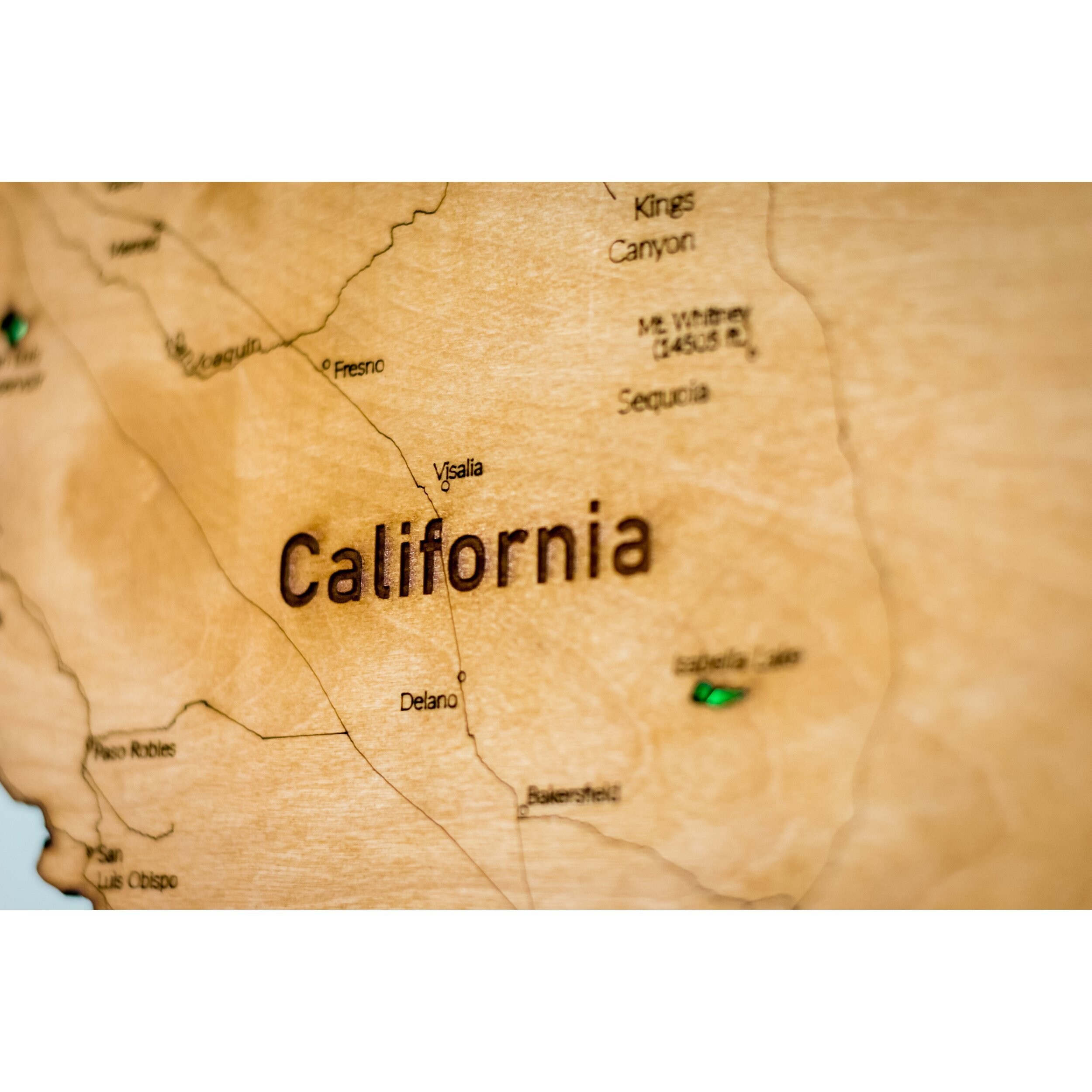 California Map Handmade Gift Wood Wall Art - Vintage Travel Home Decor ...