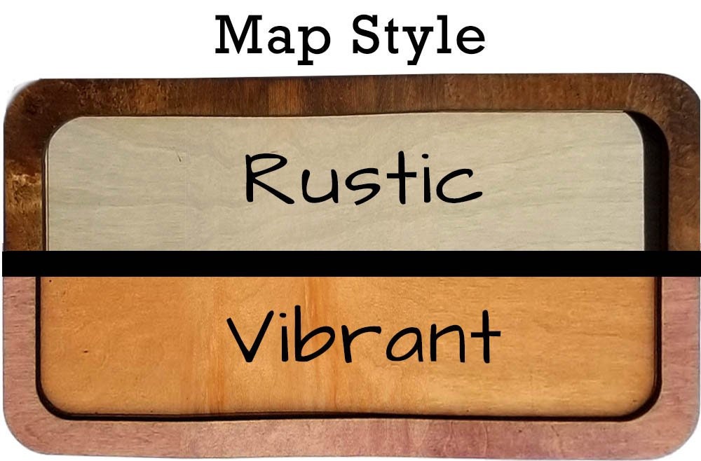 Puerto Rico Wood Engraved Map - Etsy