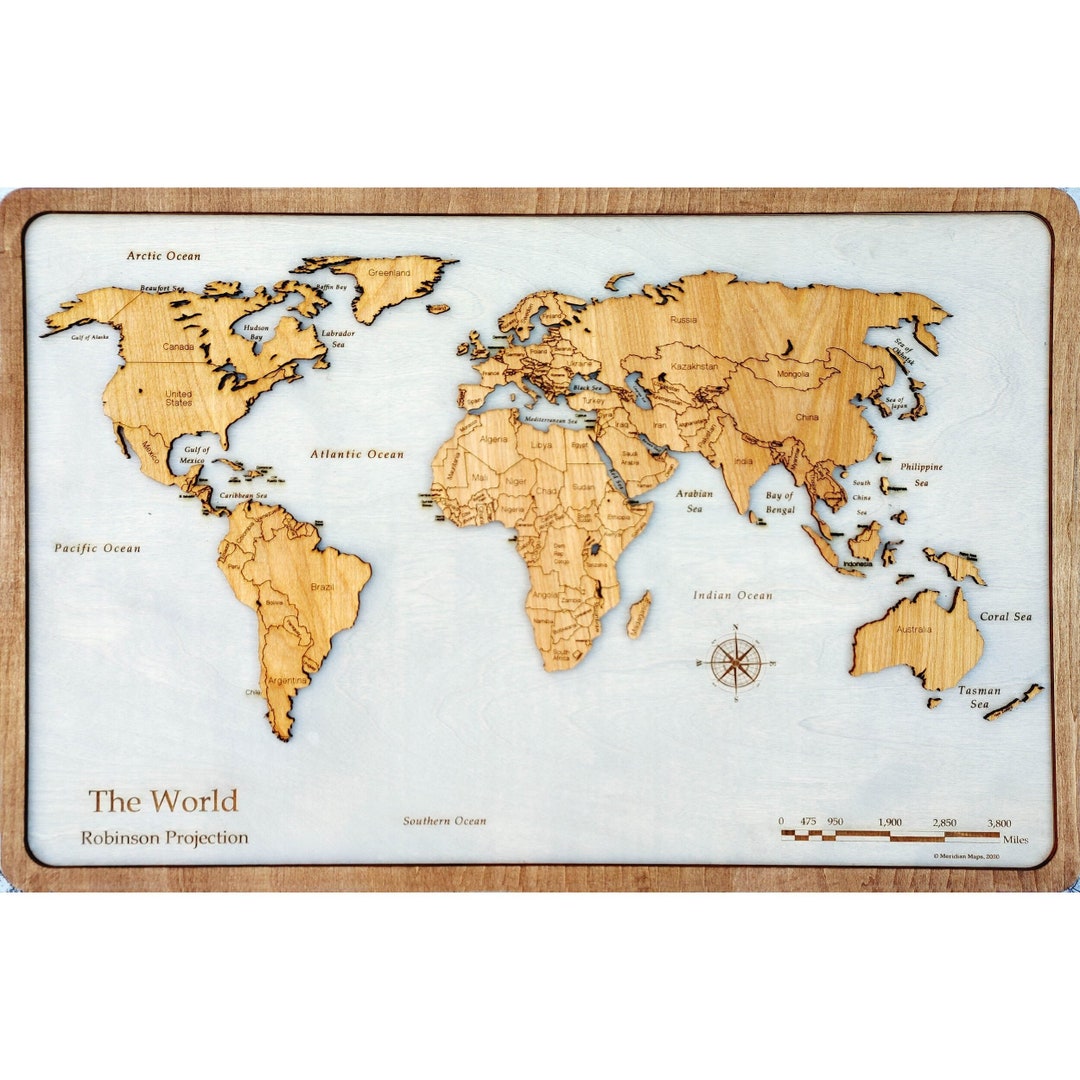World Map Handmade Gift Wood Wall Art - Vintage Travel Home Decor - Etsy