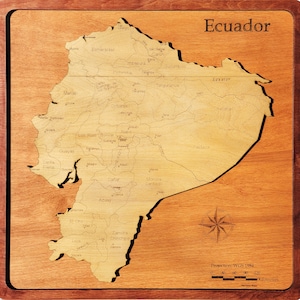 Ecuador Map Handmade Gift Wood Wall Art - Vintage Travel Home Decor - Etsy