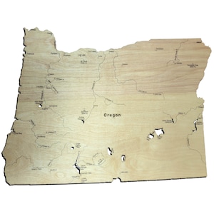 Oregon Map Handmade Gift Wood Wall Art - Vintage Travel Home Decor - Etsy
