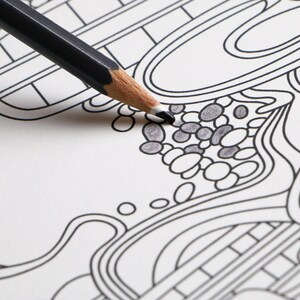 Abstract Printable Coloring Pages, 5 Pack, 9 of 10 - Etsy