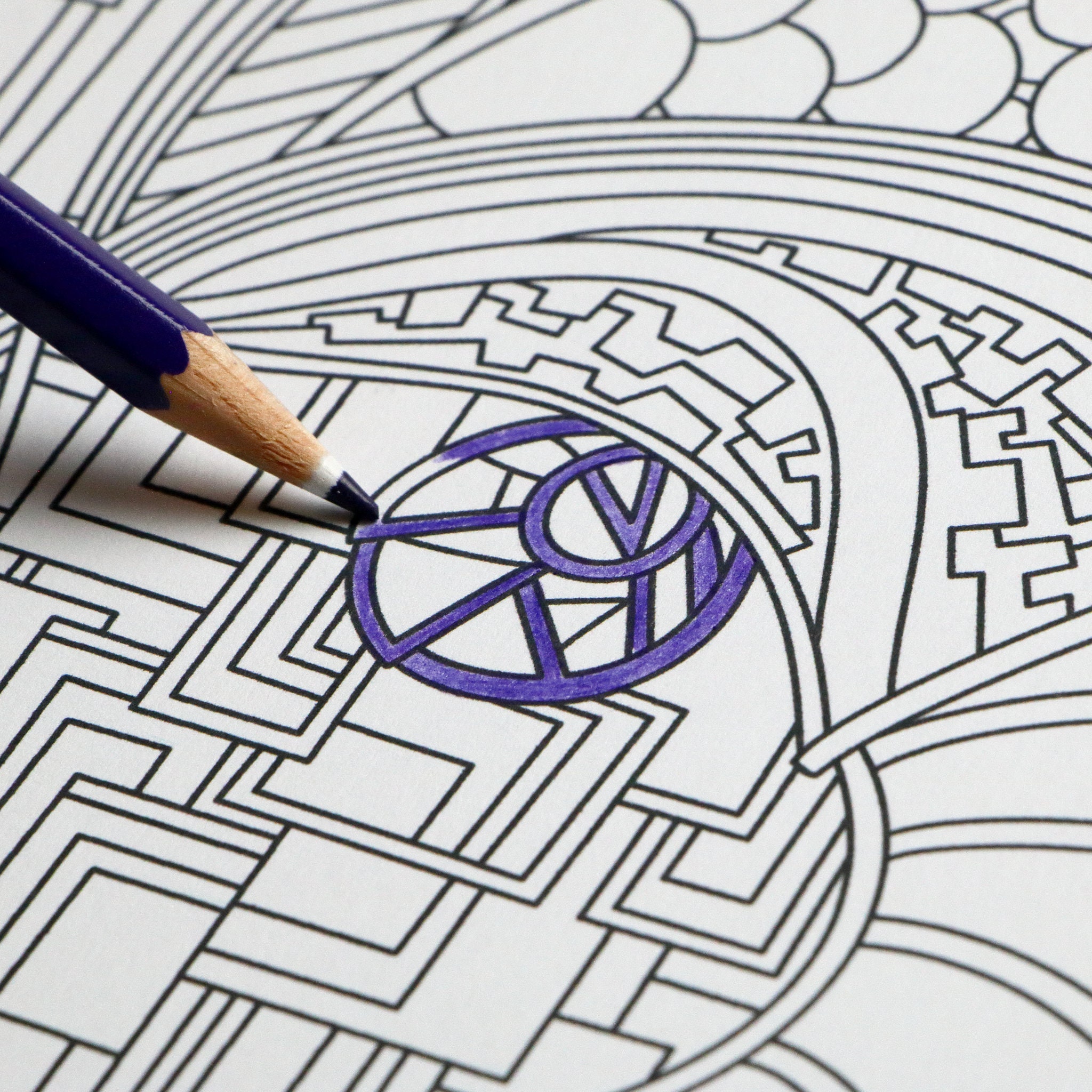 Abstract Printable Coloring Page, 9 of 10 - Etsy