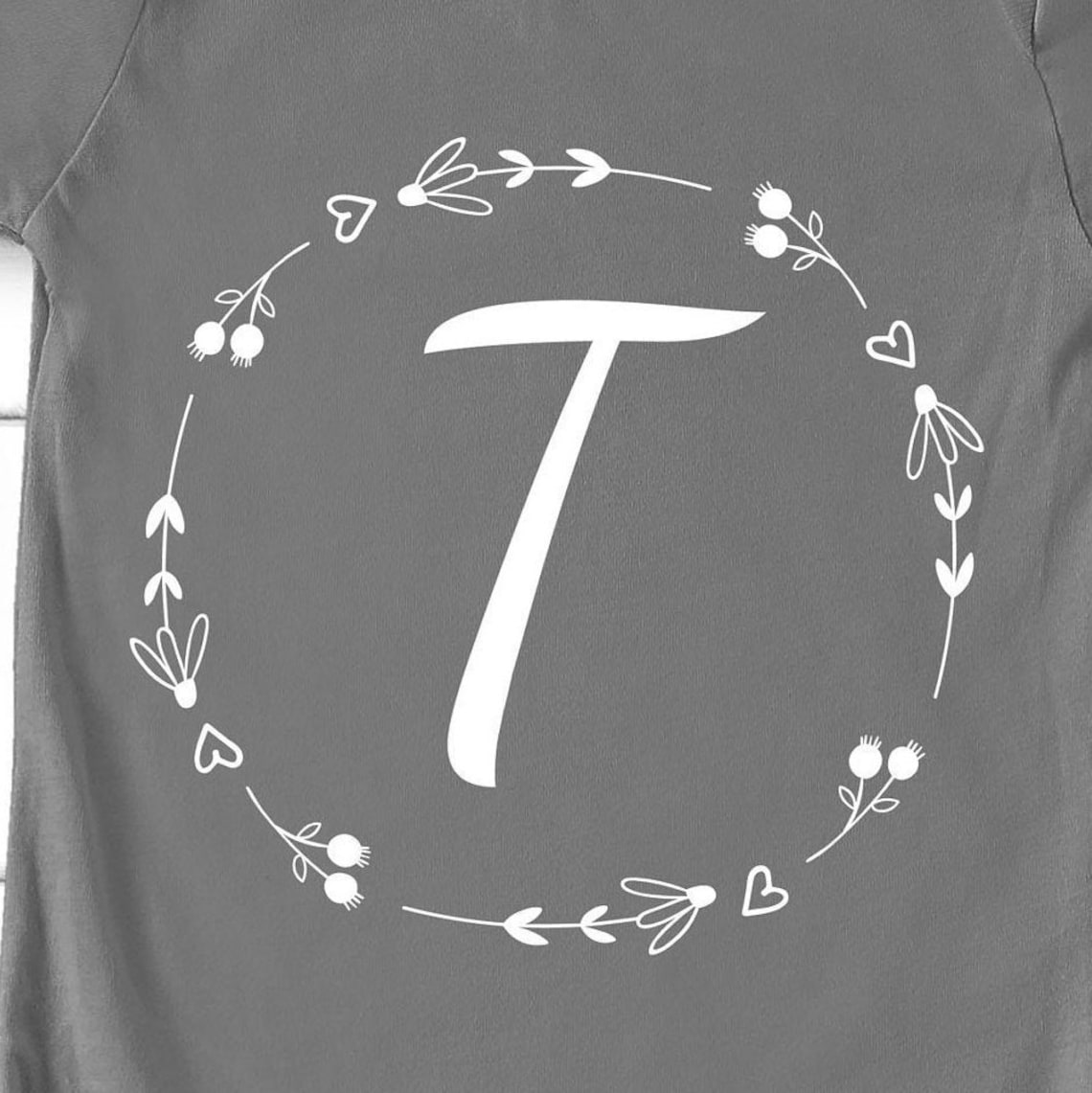 T Initial Svg, T Monogram Svg, Letter T Shirt, Floral Letter Svg ...