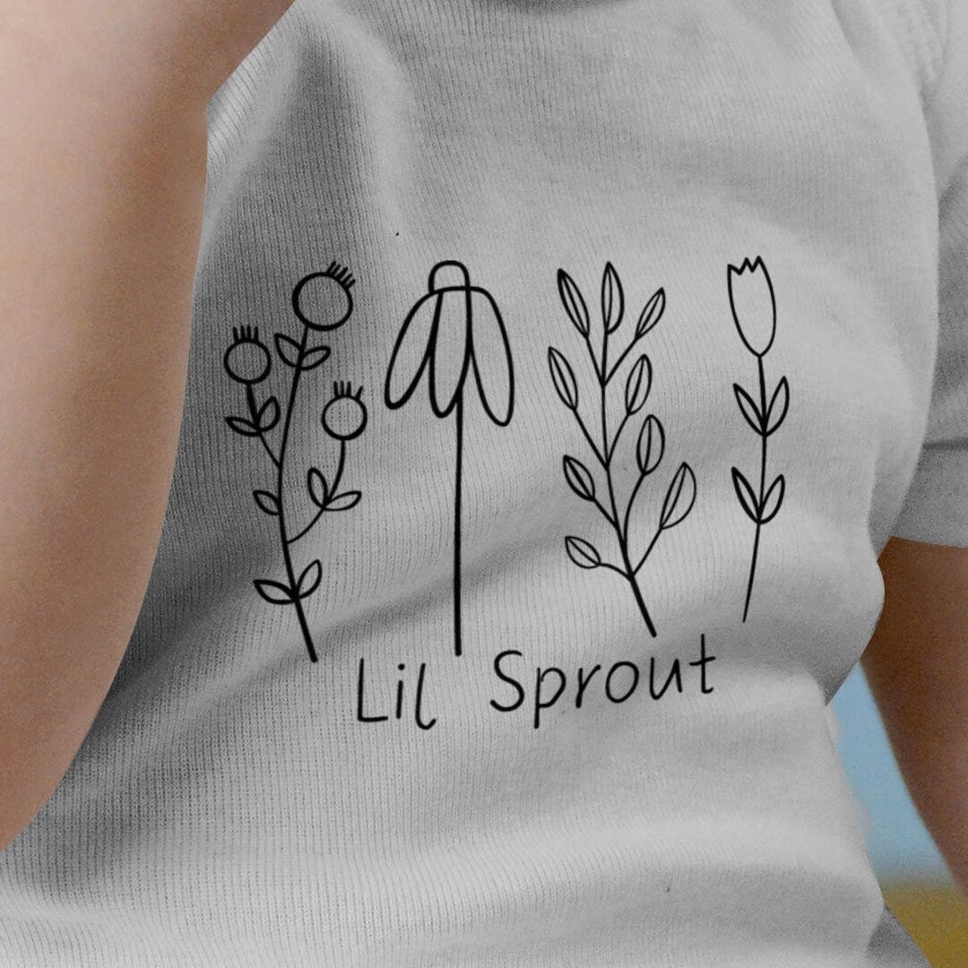 Little Wildflower Svg, Little Sprout Svg, Little Sprout Clip Art ...