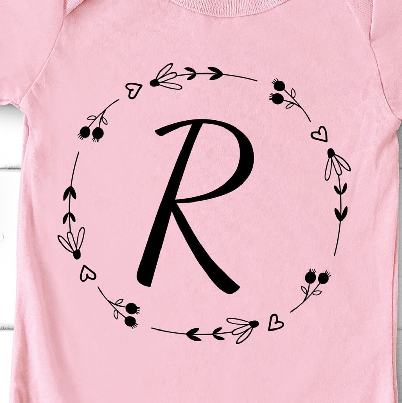 Letters Svg Baby Monogram Svg Baby Initial Sweater R - Etsy UK