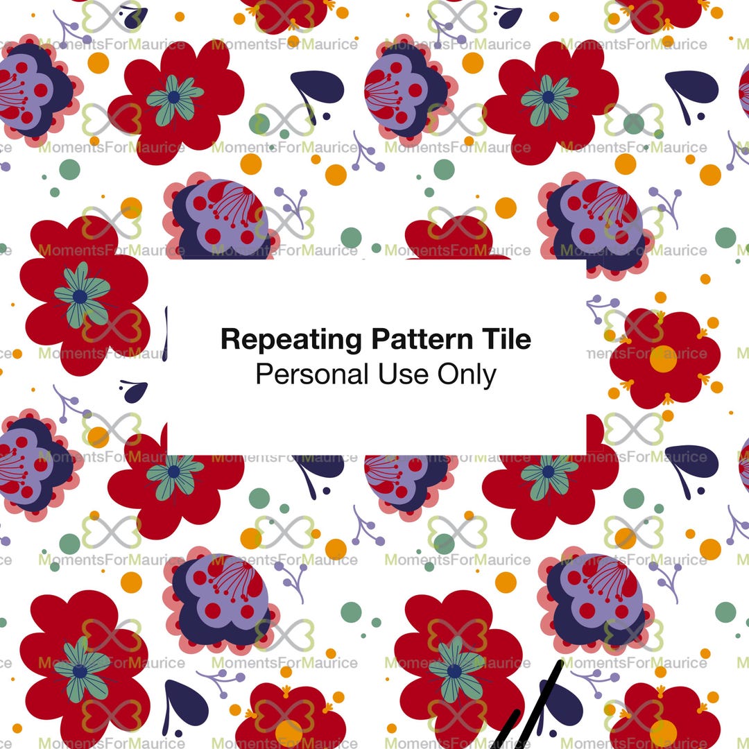 Retro Flower Pattern, Boho Floral Pattern, Flower Repeating Patten ...