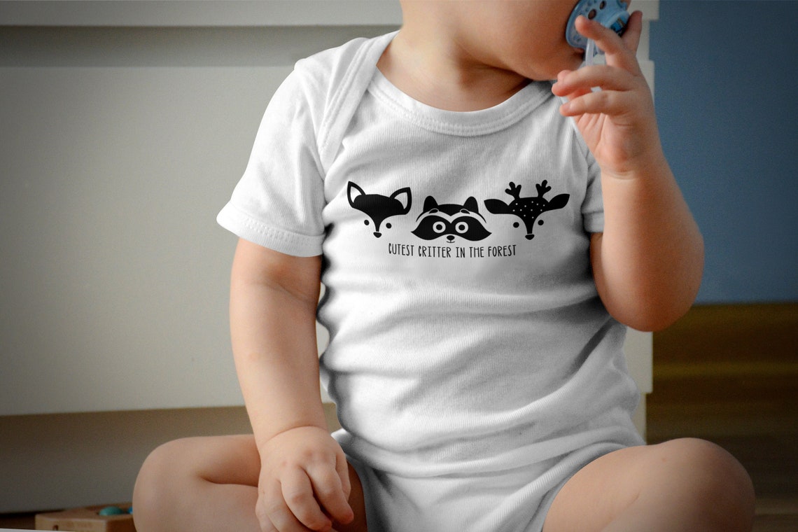Woodland Animal Svg, Funny Baby Svg, Woodland Baby Shirt, Little ...