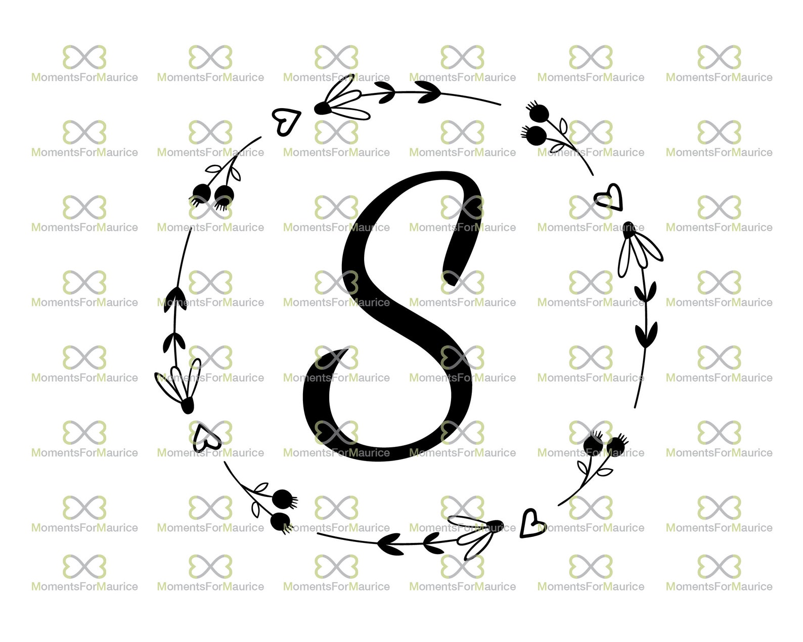 S Monogram Svg Letters Svg Baby Monogram Shirt S Initial | Etsy