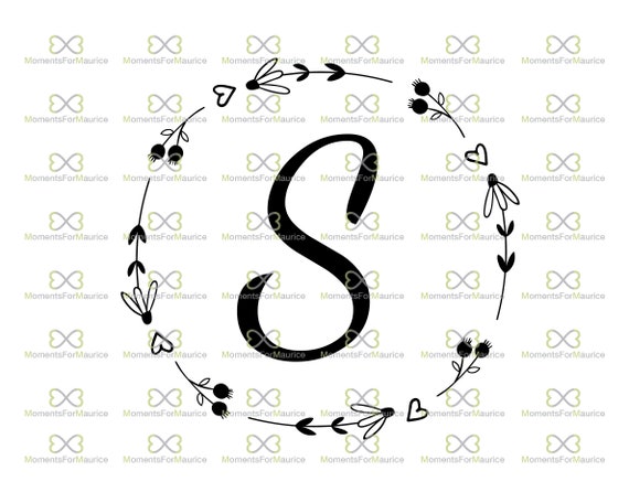 S Monogram Svg Letters Svg Baby Monogram Shirt S Initial | Etsy