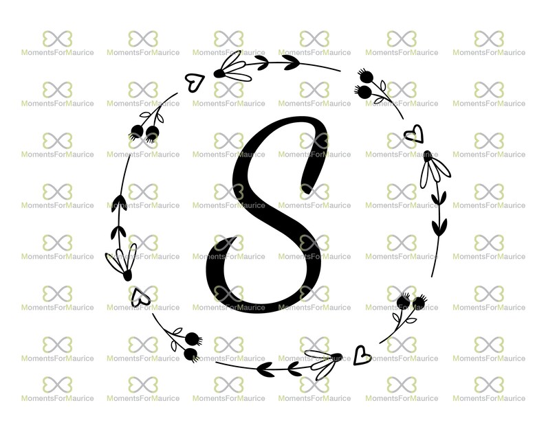 S Monogram Svg Letters Svg Baby Monogram Shirt S Initial | Etsy