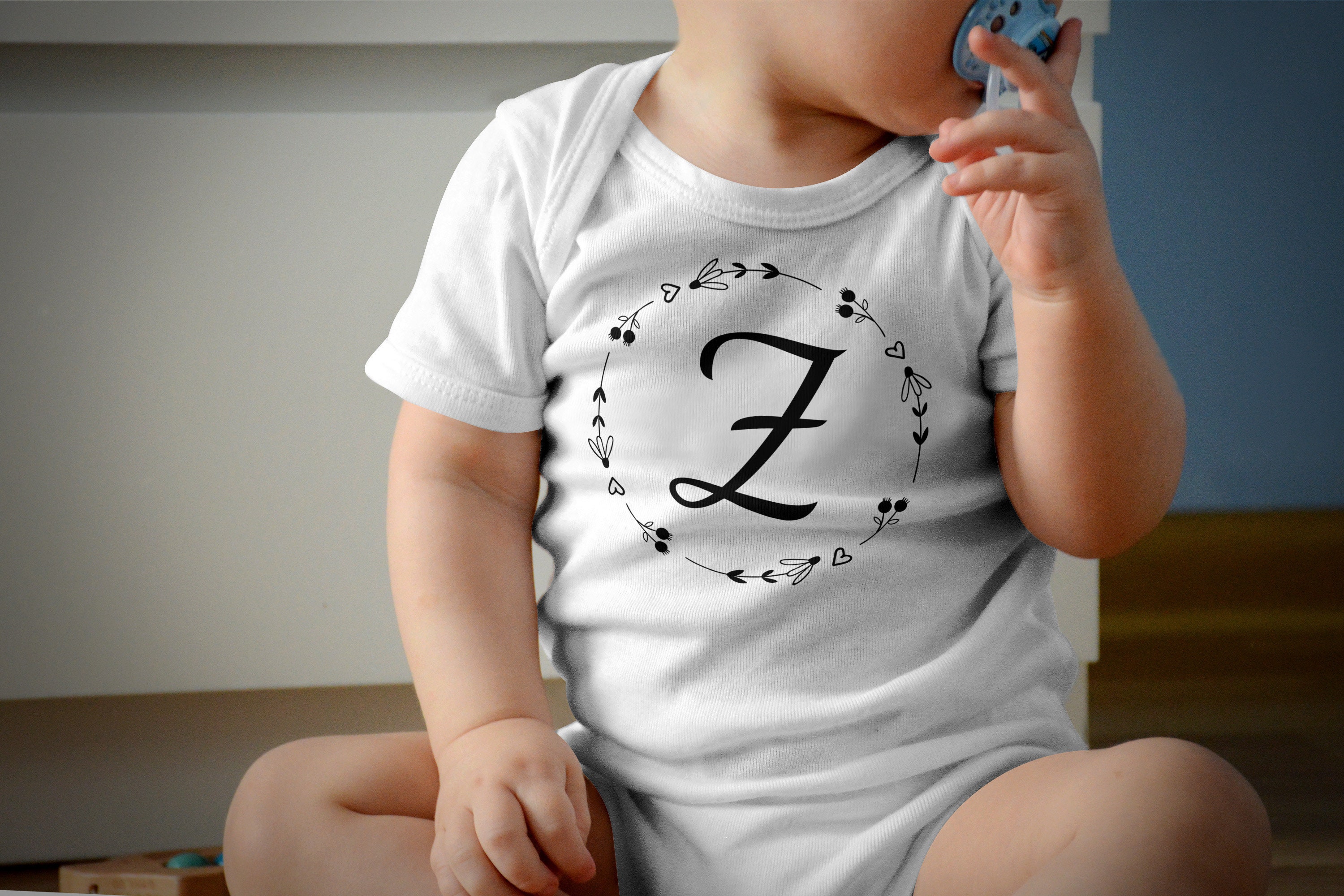 Monogram Z Svg Fancy Z Svg Baby Monogram Shirt Z Initial - Etsy UK