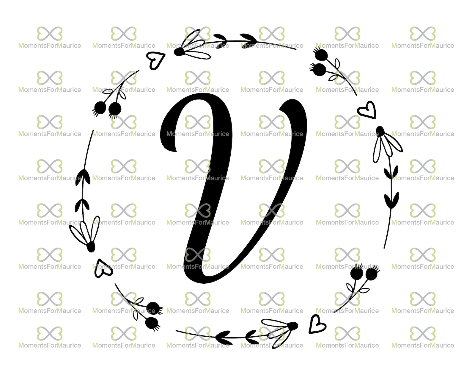 Letter V Svg V Monogram Svg Baby Monogram Shirt Floral - Etsy