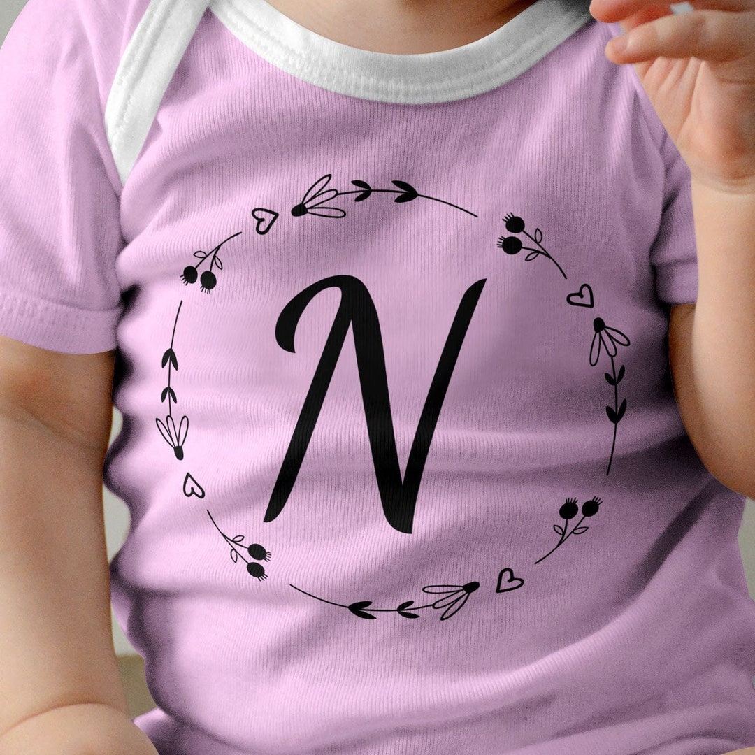 N Initial Svg, Floral Initial Svg, Initial Monogram Svg, Initial Svg ...