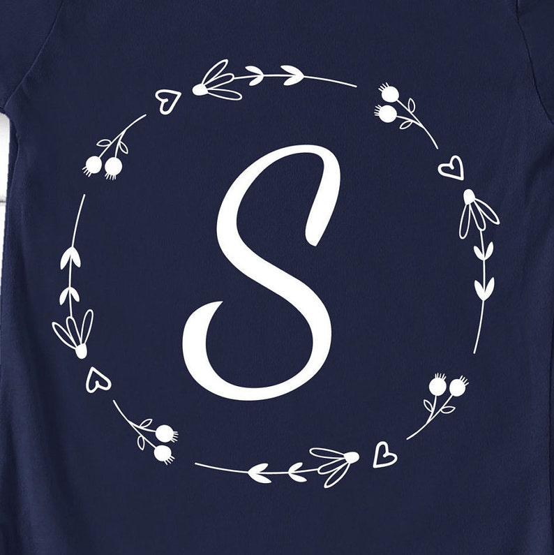 S Monogram Svg Letters Svg Baby Monogram Shirt S Initial - Etsy