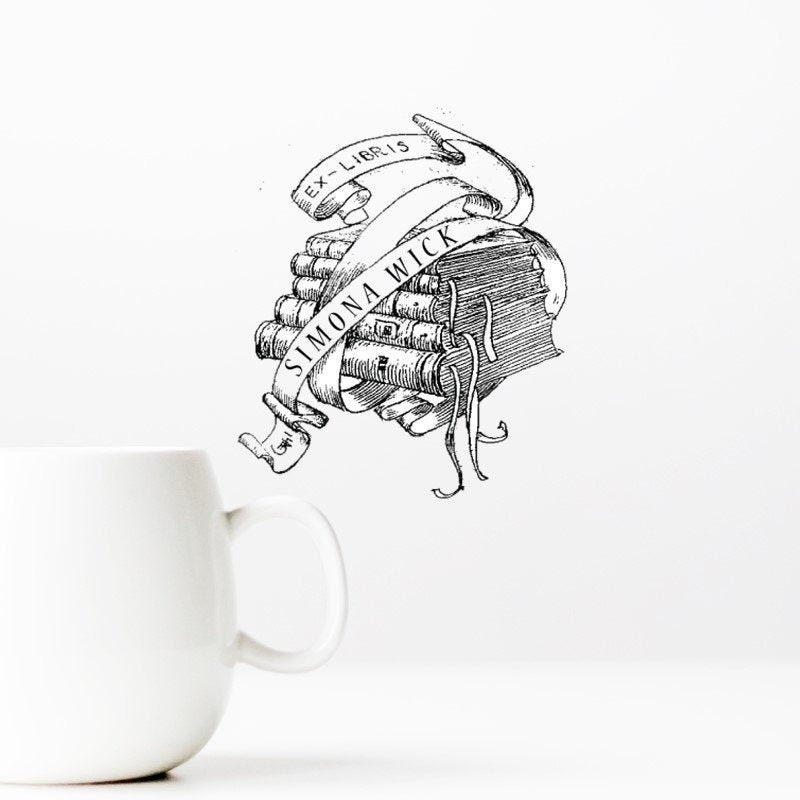 Papercraft Stamping Bee Ex Libris Stamp Vintage Thistle Bee Stamp Gift ...