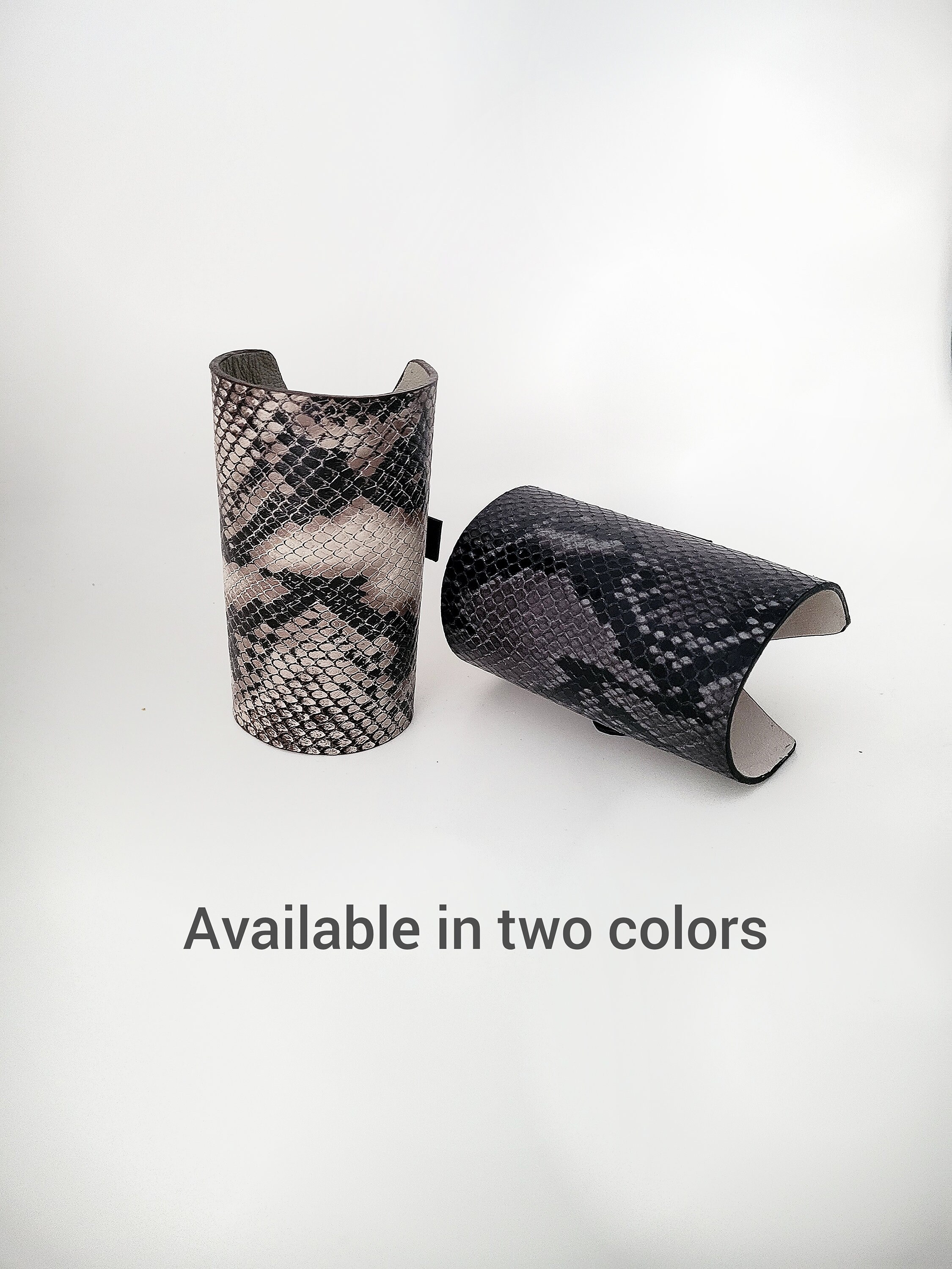 Snake Leather Cuff, Wide Cuff Bracelet, Snakeskin Bracelet, Wide Snake ...