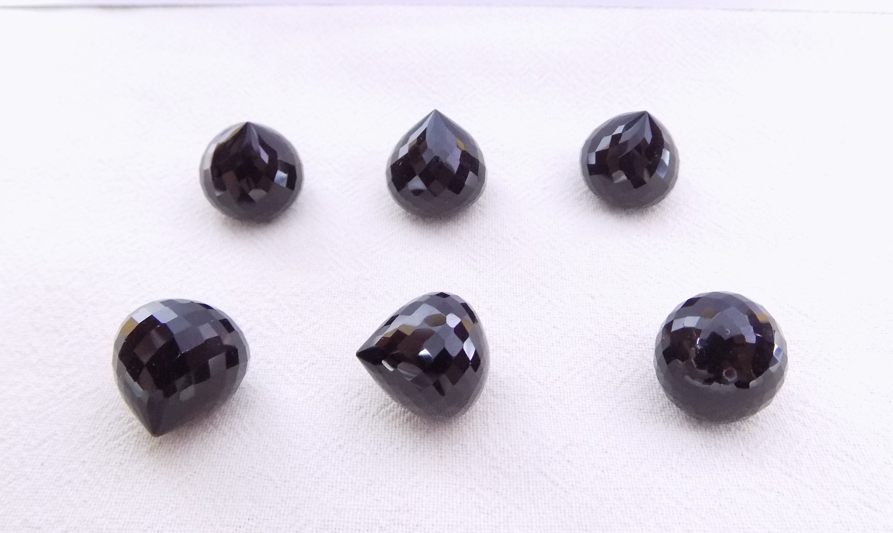 Black Onix Handmade Faceted Onion Shape Teardrops Loose Beads - Etsy