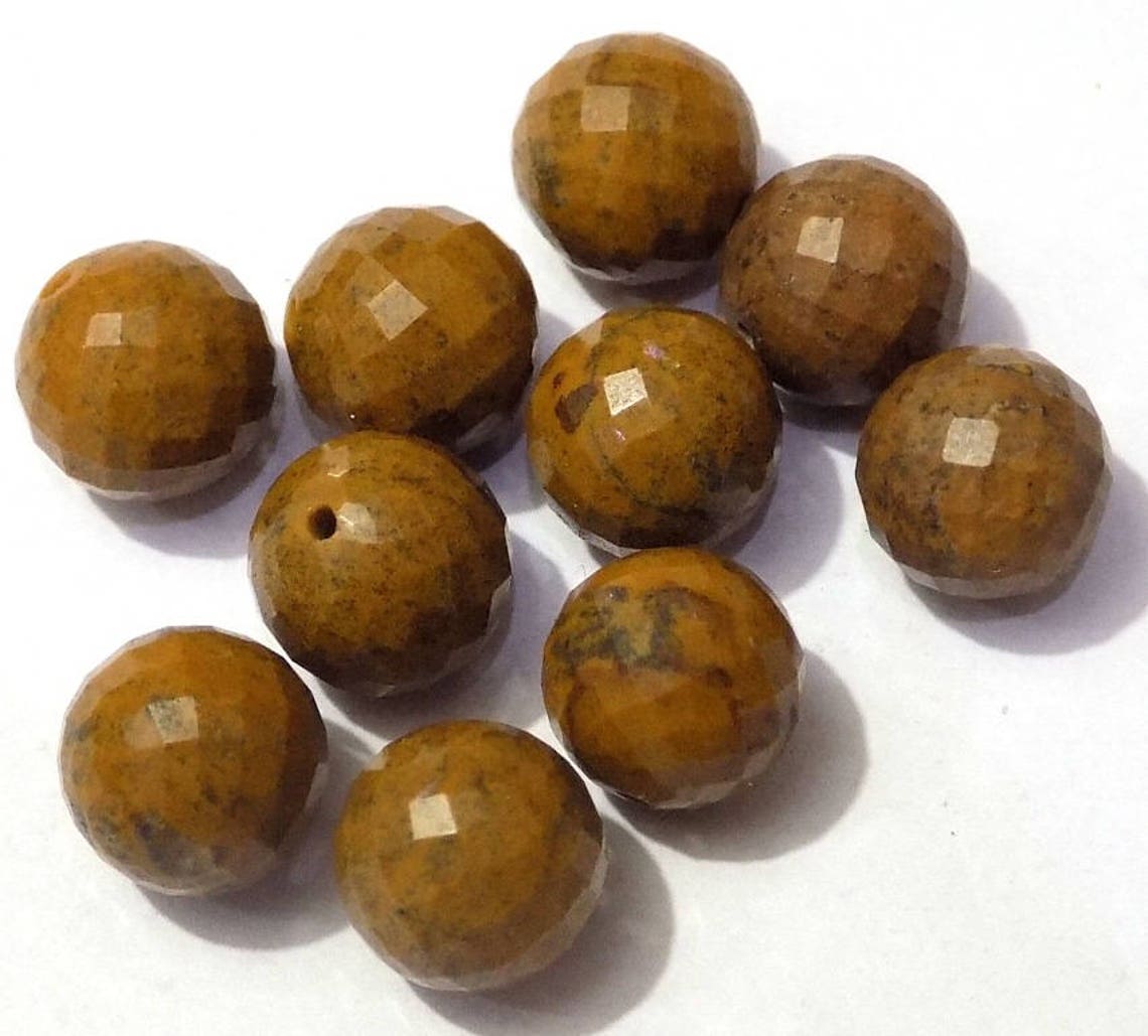 Natural Yellow Jasper Handmade Faceted Sphere Round Balls Top - Etsy