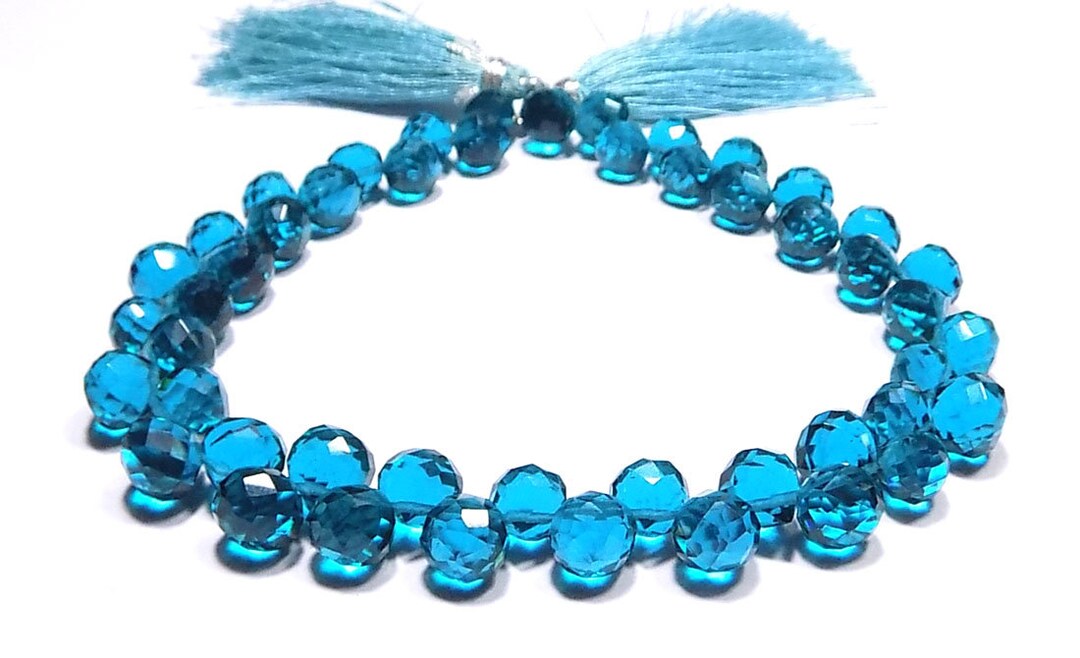 Cuentas de apatita de neón AAAA con forma de cebolla facetadas, de ...