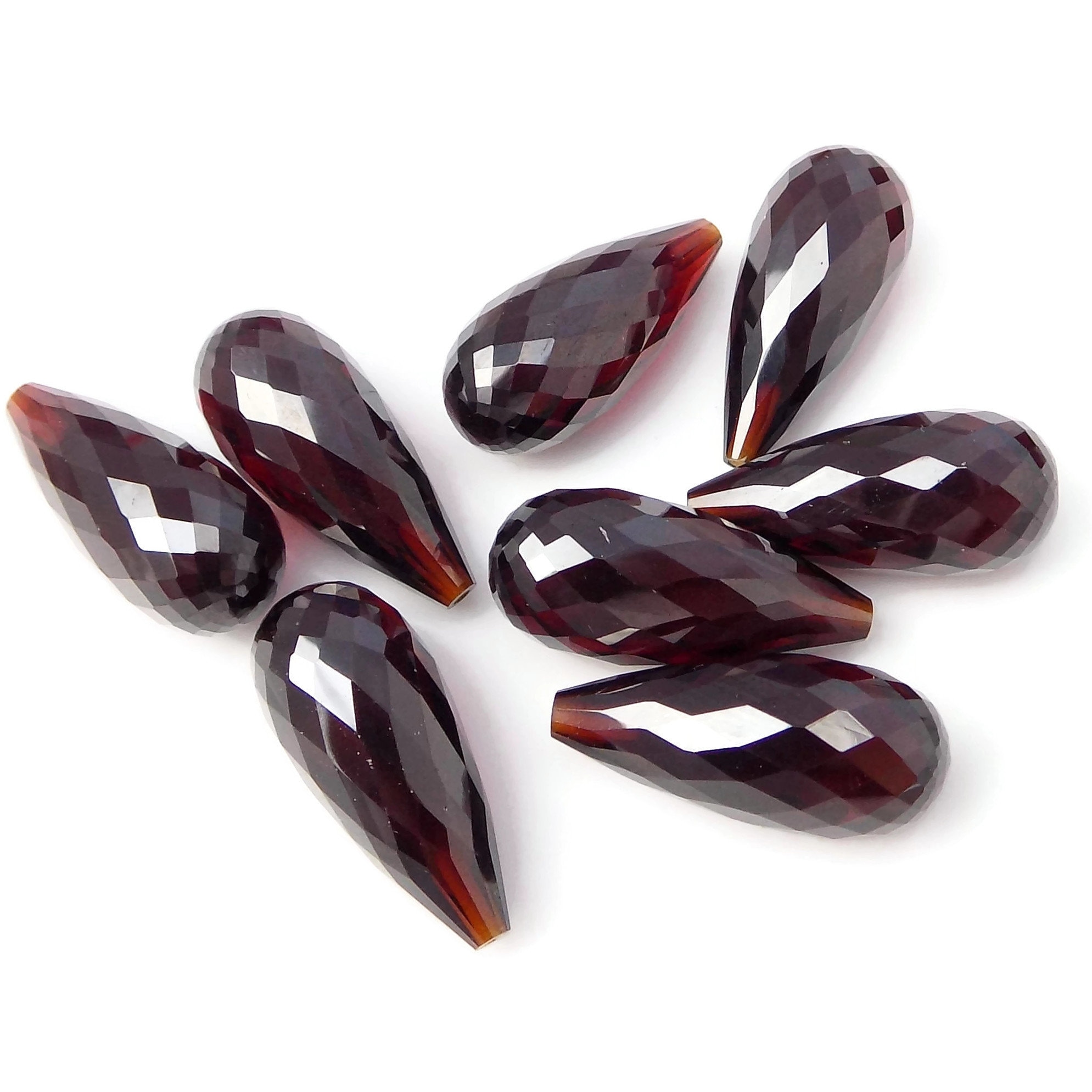 Chinese Garnet Nano Faceted Handmade Teardrop Shape Top Half - Etsy