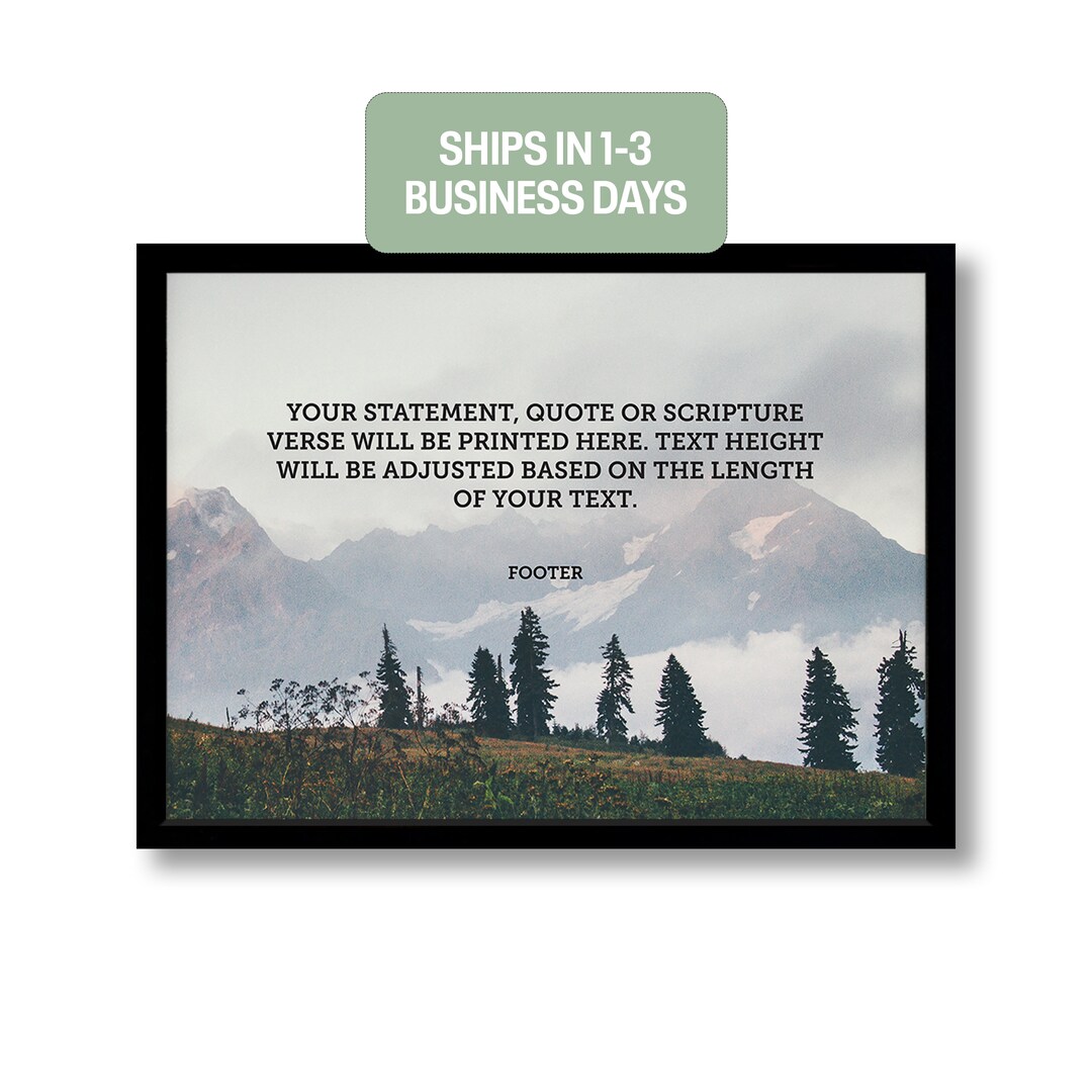 Your Text Style TB | Framed or Unframed Custom Quote Verse, Poem ...